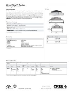 Cree Edge Parking Structure Spec Sheet | Excel Automation