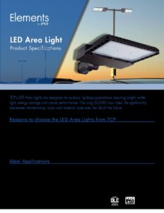 TCP LED Outdoor Area Light Spec Sheet | Excel Automation