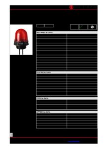 LED Perm. Beacon EM 24VDC RD Spec Sheet | Excel Automation